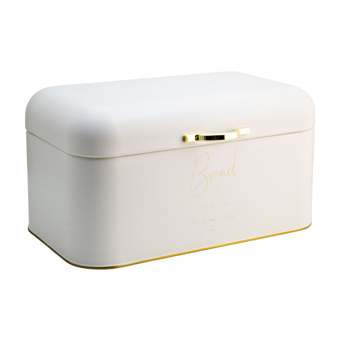 Panera Metálica Beige con Asa y Detalles Dorados – Ambient 21