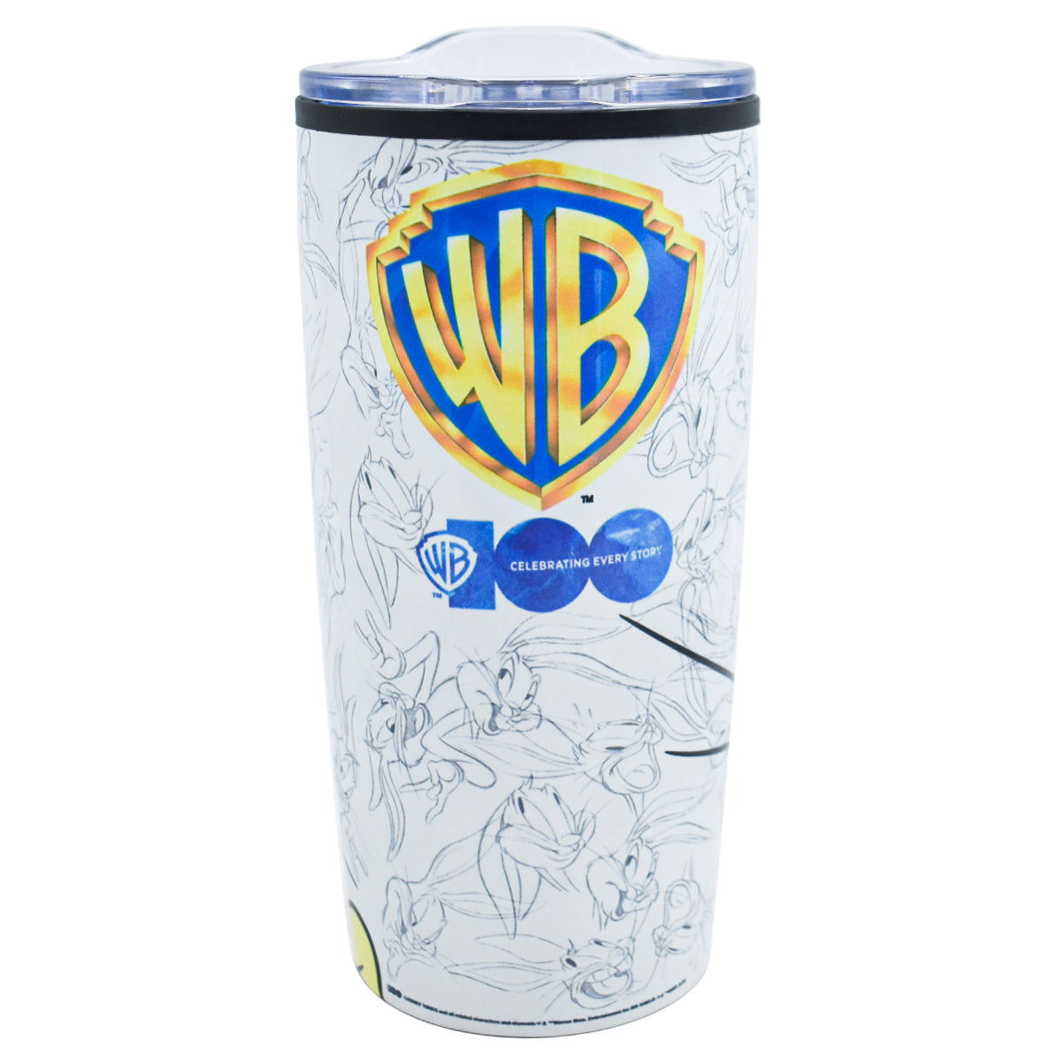 Termo Largo Doble Pared con Tapa Transparente Fun kids Warner Bros 100 ...