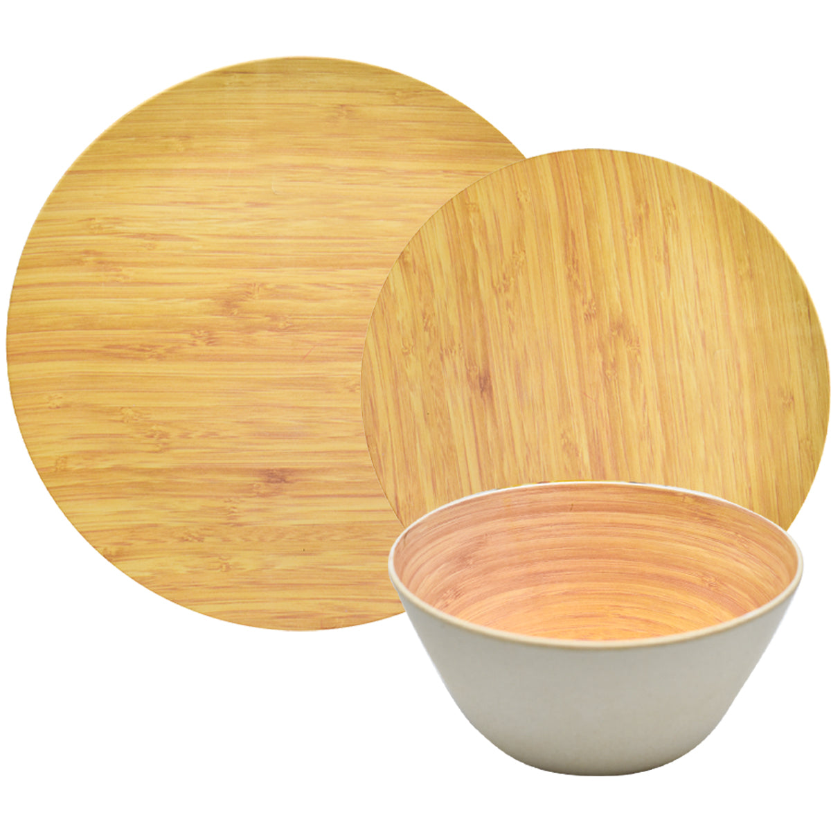 Vajilla Moderna Individual Bambu Tipo Melamina Plato Bowl 3p – Ambient 21